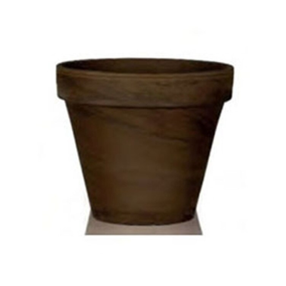 11″ / 28cm Pot Clay Basalt Brown – Spencer's Garden Centre