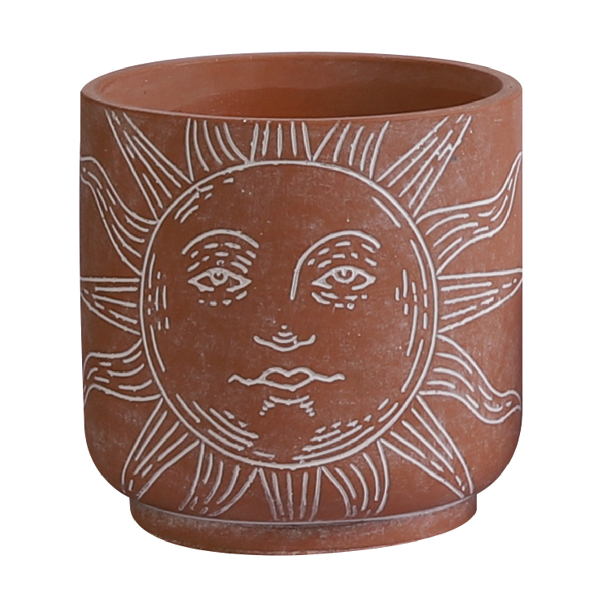 4″ Pot Cement Soleil Terra Sun – Spencer's Garden Centre